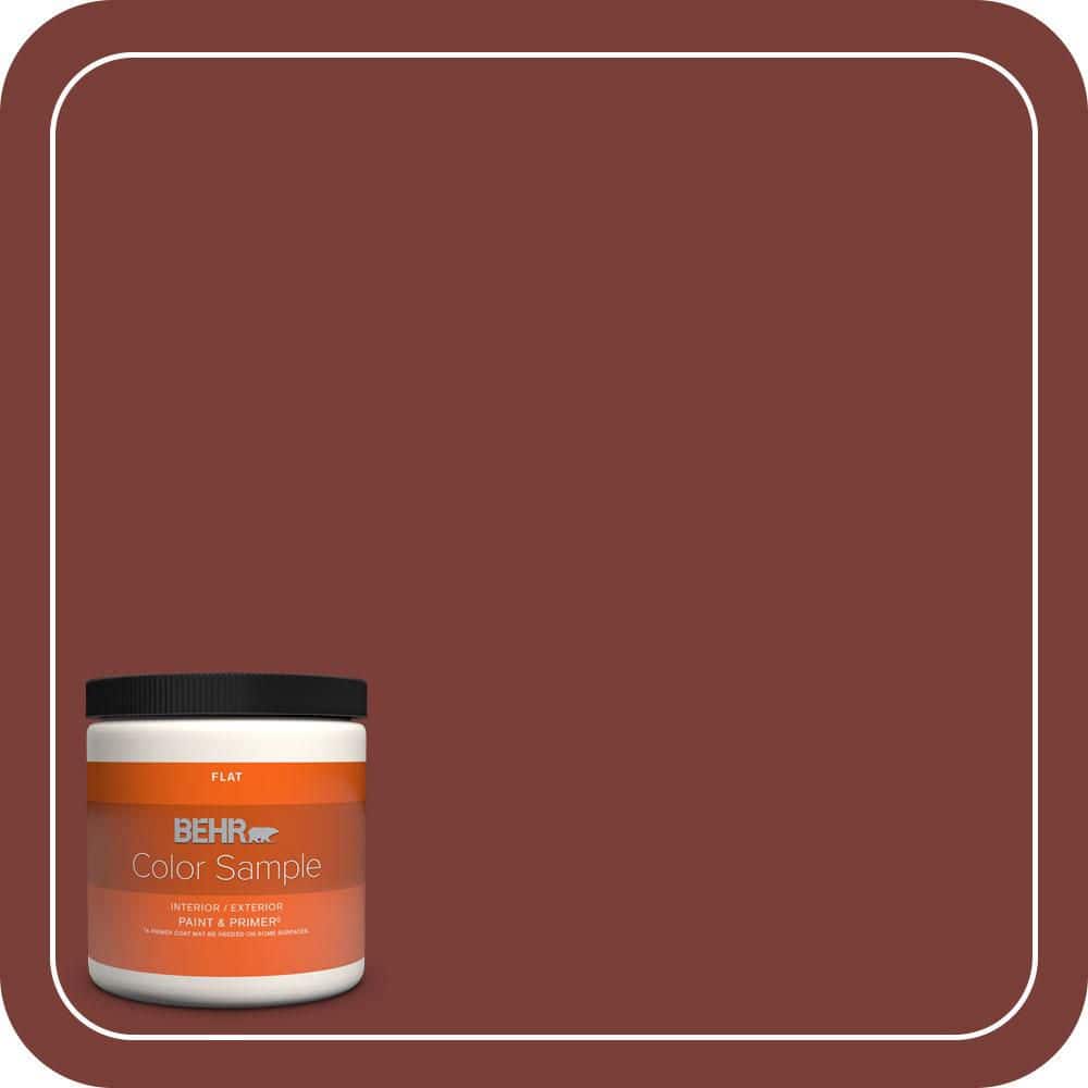 BEHR PREMIUM PLUS 8 oz. #PPU2-02 Red Pepper Flat Interior/Exterior ...