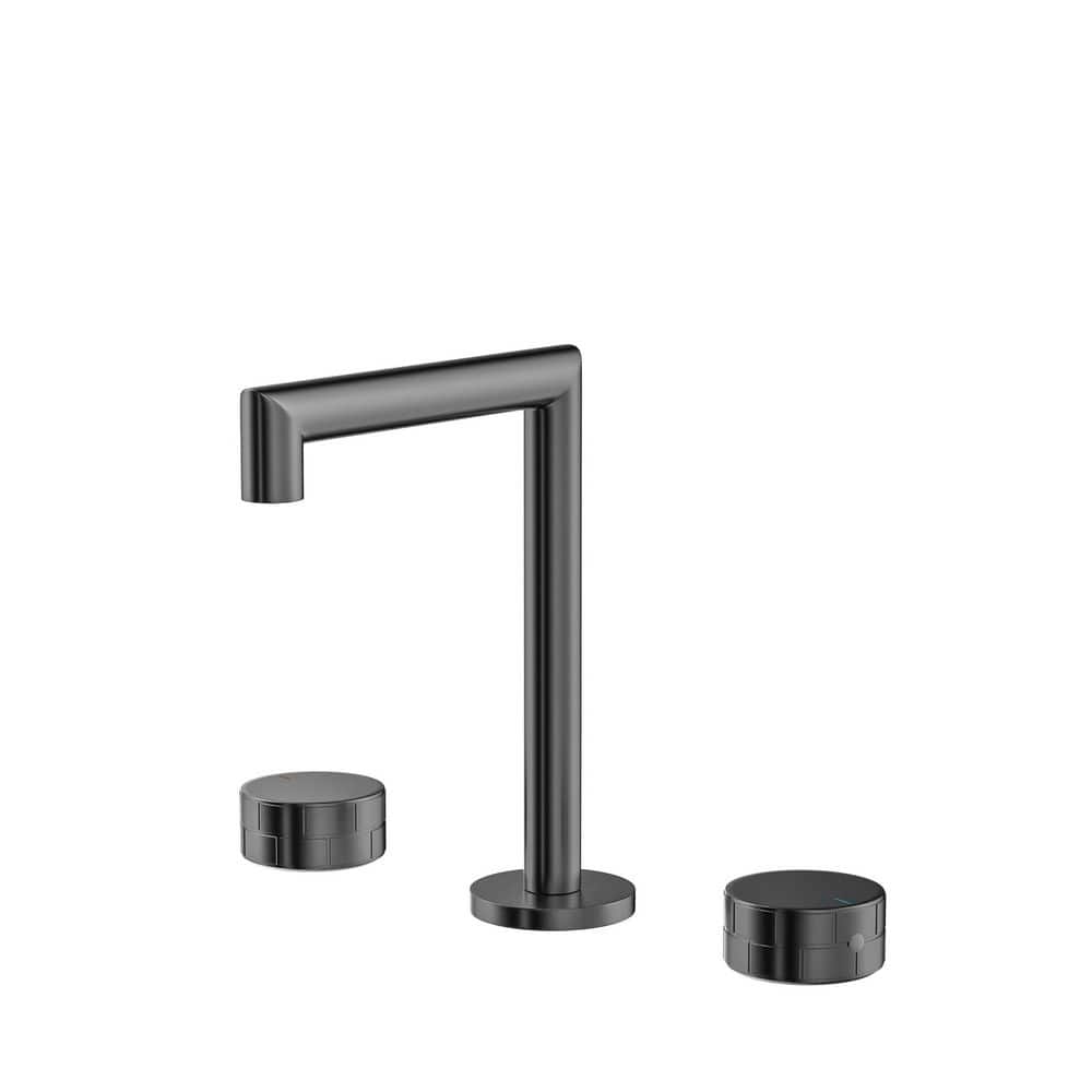 Aosspy Modern 8 in. Widespread 2-Handle Bathroom Faucet in Gray 0933 ...