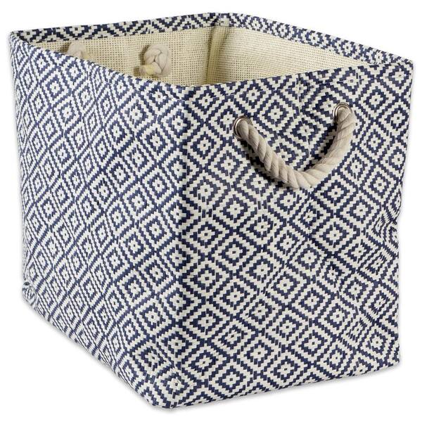 DII Rectangle Woven Paper Geo Diamond Decorative Bin CAMZ38113 - The ...