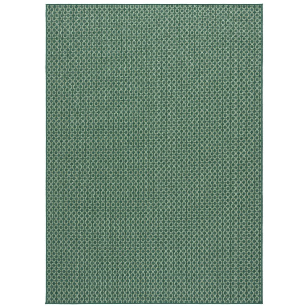 SAFAVIEH Terrace Dark Green/Light Green 9 ft. x 12 ft. Geometric ...