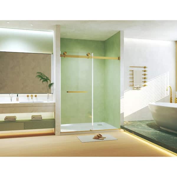 ANZZI Nita Series 24 in. W x 70 in. H Hinged Frameless Shower Door in ...