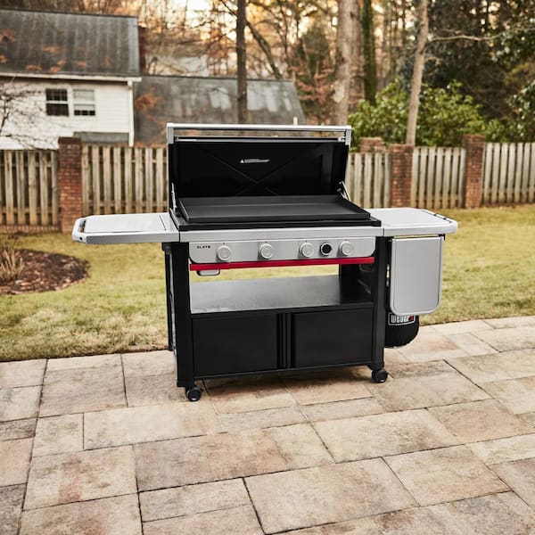Weber Slate Griddle 4-Burner Liquid Propane Gas 36 in. Flat Top Grill ...