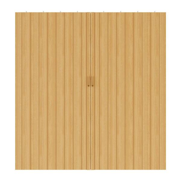ARK DESIGN Blackout Door 72 in. x 80 in. Oak Vinyl PVC Double Layer ...