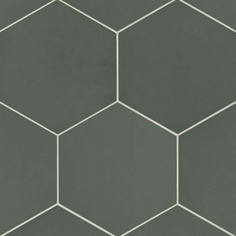 Bedrosians Sample-Makoto Hexagon 4 in. x 5 in. Matte Midori Green ...