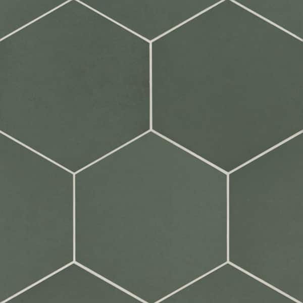 Bedrosians Sample-Makoto Hexagon 4 in. x 5 in. Matte Midori Green ...