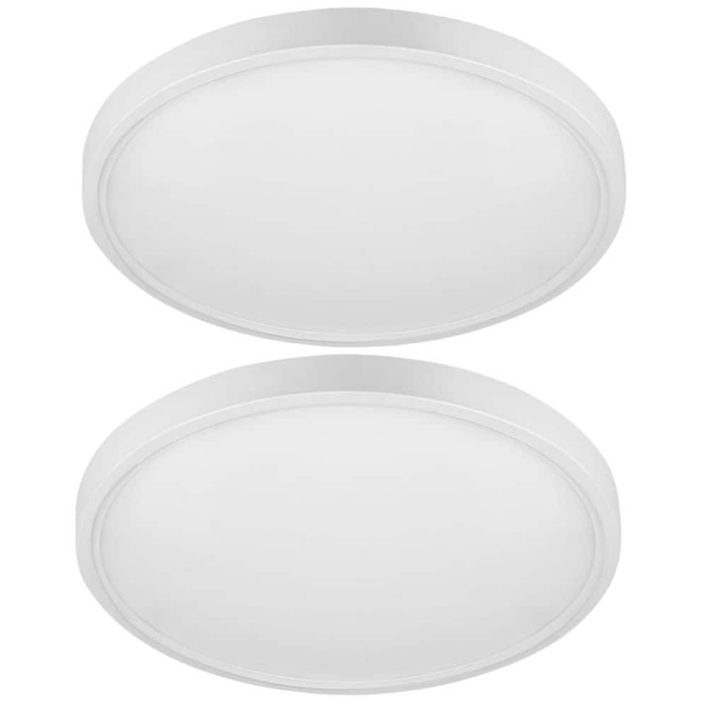KOAOEIRS 12 in. RGB Integrated LED Flush Mount Ceiling Light Color ...