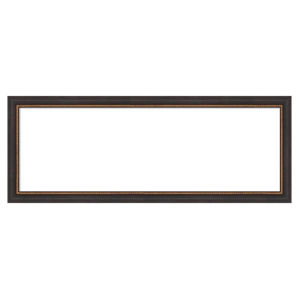 Amanti Art Ashton Black 39 in. x 15 in. Wood Framed Dry Erase Magnetic ...