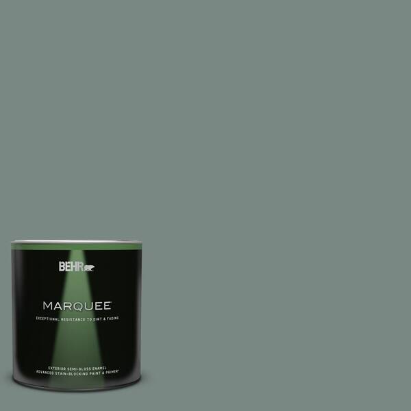 BEHR MARQUEE 1 qt. #PPU12-16 Juniper Ash Semi-Gloss Enamel Exterior ...