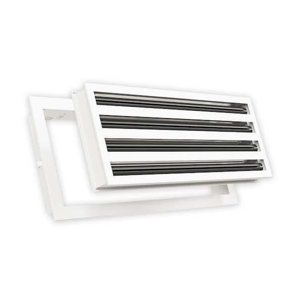 QuietCool 20 in. x 8 in. Aluminum Wall/Ceiling Linear Slot Diffuser in ...