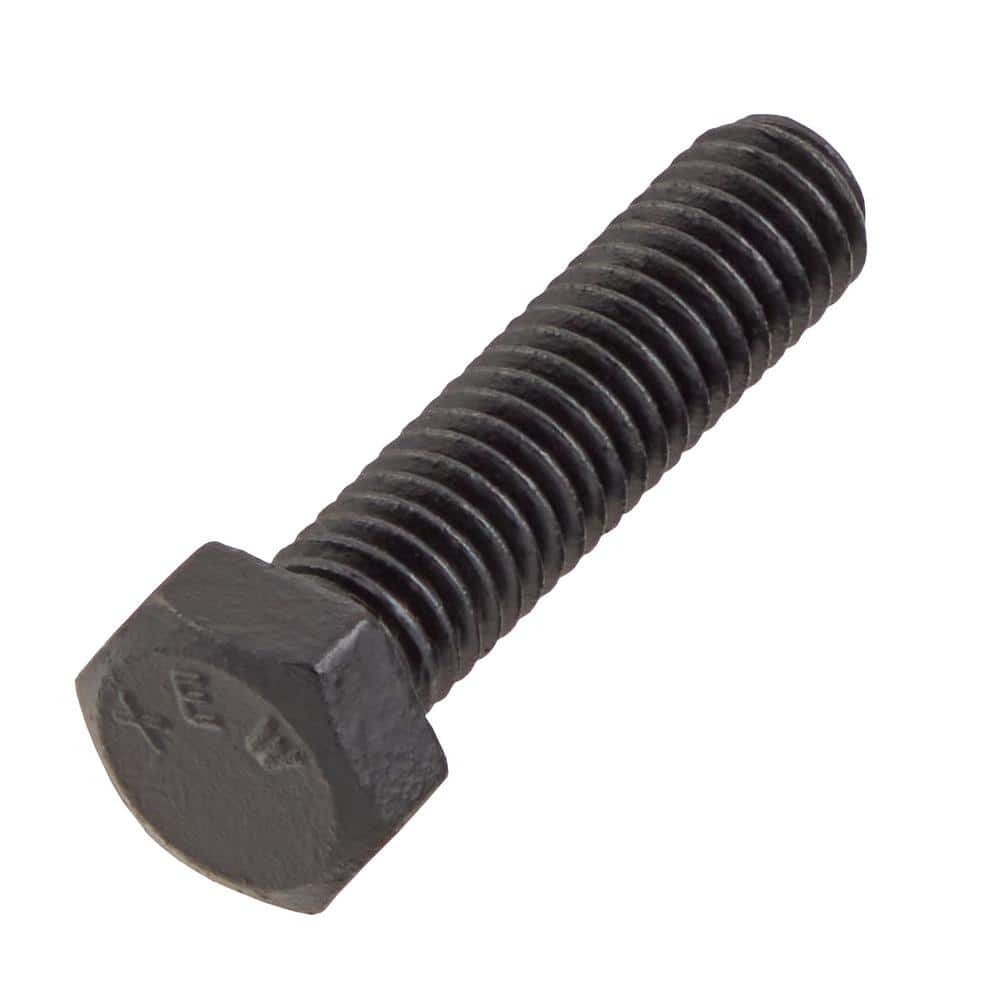 DECKMATE 3/8 in. -16 x 1-1/2 in. Black Hex Bolt 868136 - The Home Depot