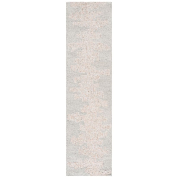 SAFAVIEH Harvest 2 ft. x 9 ft. Rust/Gray Solid Color Runner Rug HVT102P ...