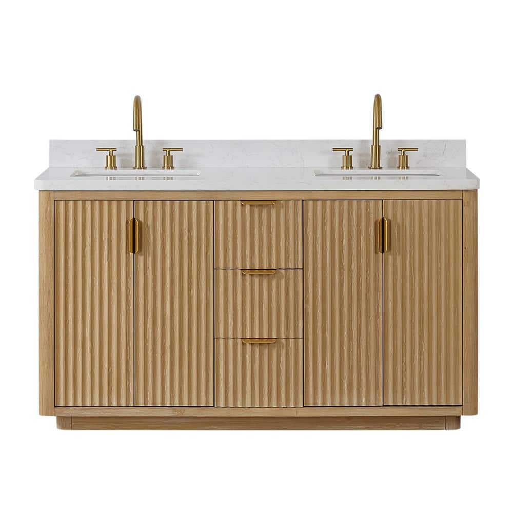 ROSWELL Cádiz 60 in. W x 22 in. D x 34 in. H Double Freestanding Bath ...