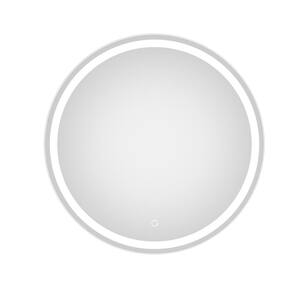 KINWELL 24 in. W x 36 in. H Oval Frameless LED Light Bathroom Vanity ...