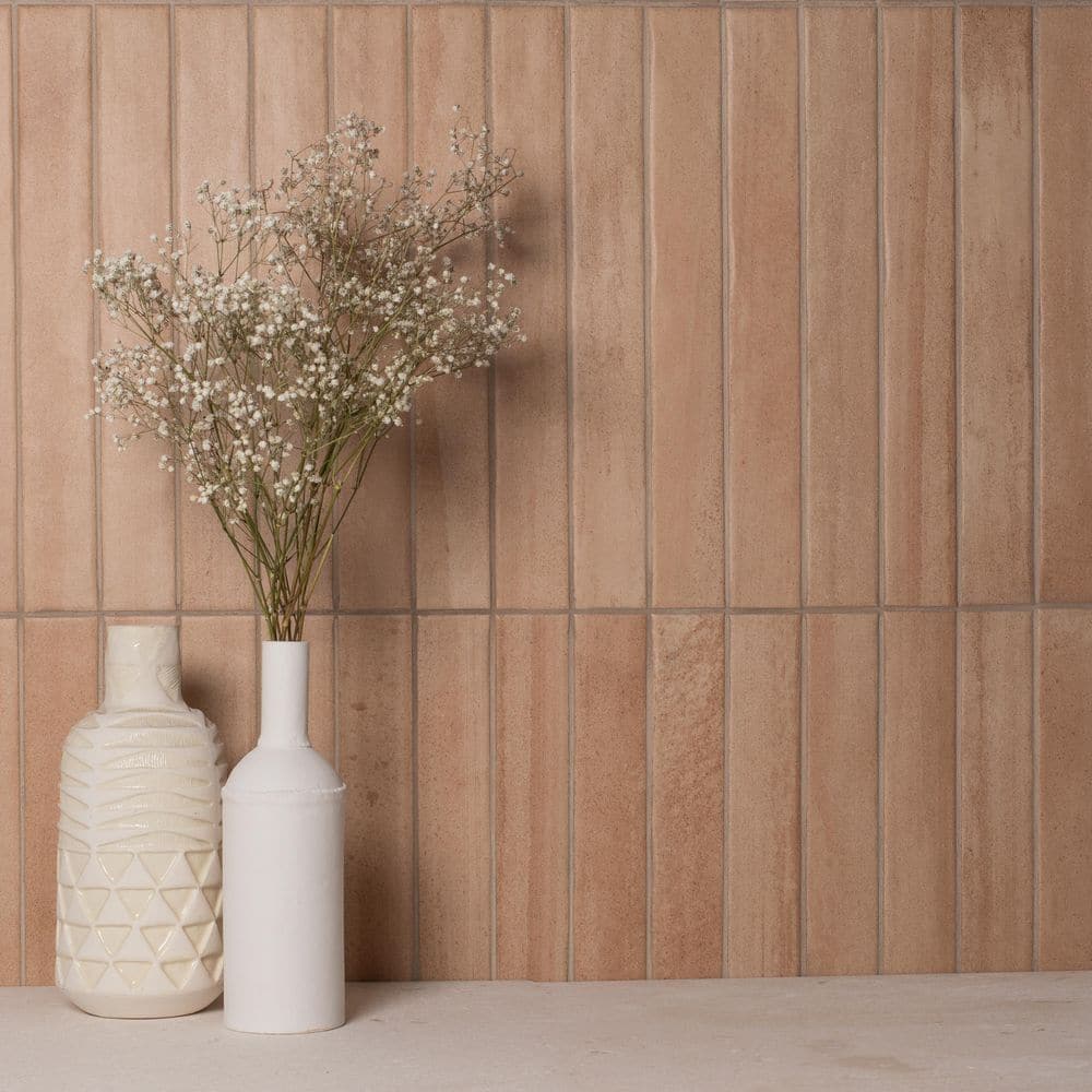 CRUZ BAY STUDIO Adobe 2 in. x 16 in. Sandstone Matte Glazed Porcelain Subway Wall and Floor Tile ...