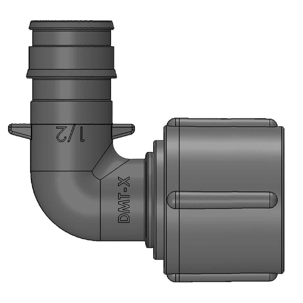 Apollo 1/2 in. X 1/2 in. Poly-Alloy PEX-A Barb x FPT Female Swivel 90 ...