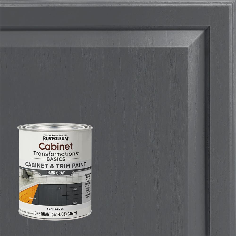 Rust-Oleum Transformations 1 qt. Dark Gray Cabinet Paint (4 Pack ...