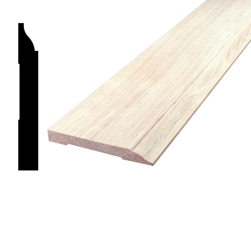 Alexandria Moulding 7/16 in. x 3-1/4 in. x 96 in. Mixed Grain Hemlock ...