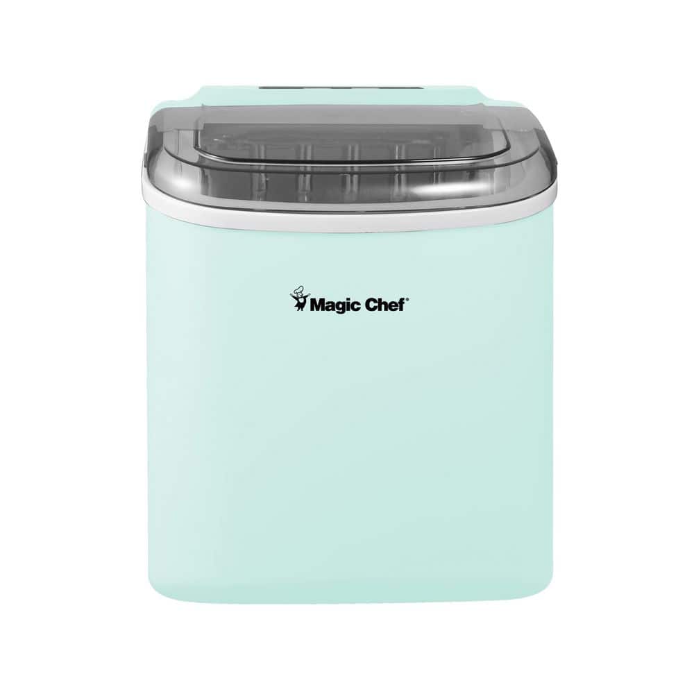 Magic Chef 27 lb. Portable Countertop Ice Maker in Mint Green MCIM27M ...