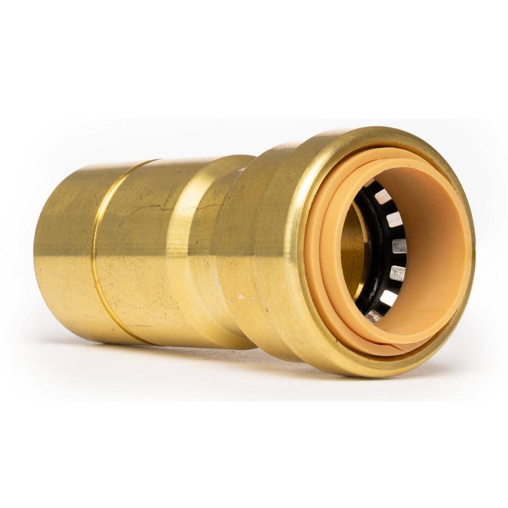 QUICKFITTING 1 in. Copper Tube Size (CTS) x 3/4 in. Push-to-Connect Brass Reducing Coupling ...