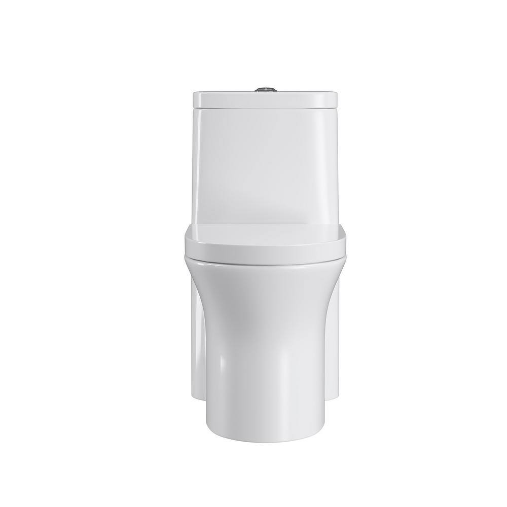 Staykiwi 1-Piece Dual Flush Elongated Toilet Standard with Comfortable ...