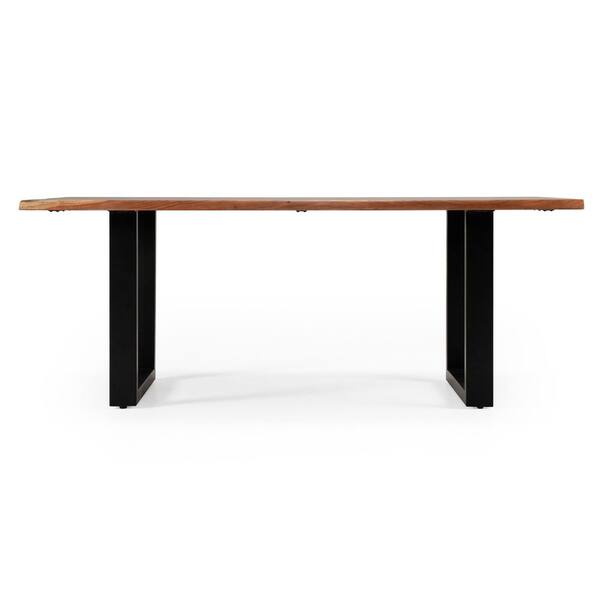 MR MODREST Modrest Taylor Modern Brown Wood 43 in. Double Pedestal ...