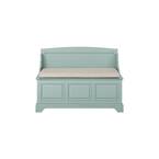 Home Decorators Collection Sadie Antique Blue Storage Bench with Back SK19081BR1-AB