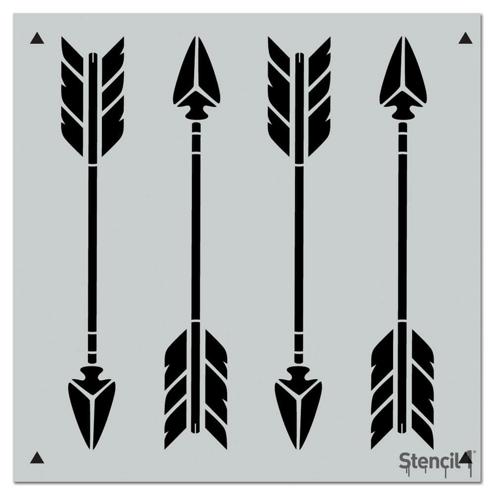 Stencil1 Arrows Repeat Pattern Stencil S1_PA_71 - The Home Depot