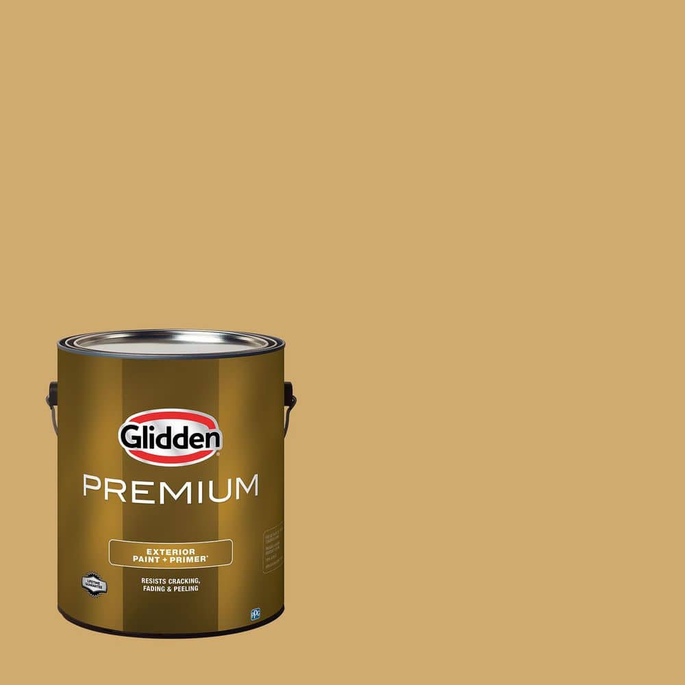 Glidden Premium 1 gal. PPG1091-5 More Maple Flat Exterior Latex Paint ...