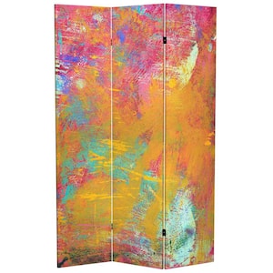RED LANTERN 6 ft. Printed 3-Panel Room Divider CV-PATH5 - The Home Depot