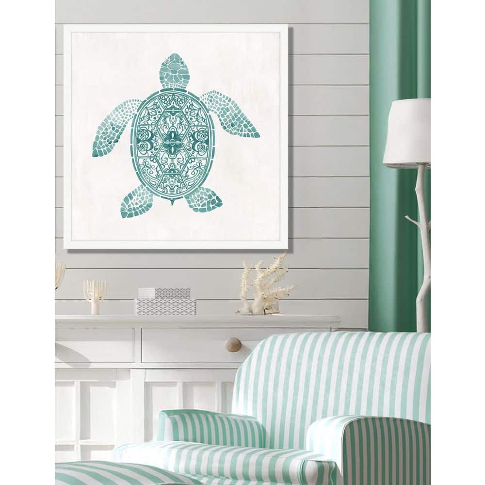 Melissa Van Hise Oriental Turtle in White II Framed Giclee Art Print 22 ...