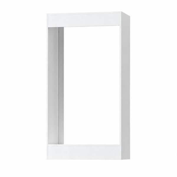Luxeyard 25.5 in W White Modular Closet System Double Hanging Organizer ...