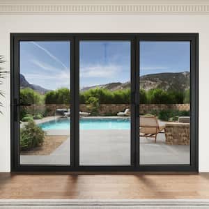 ARK DESIGN 96 in. x 80 in. Right Swing/Outswing Double Tempered Glass ...