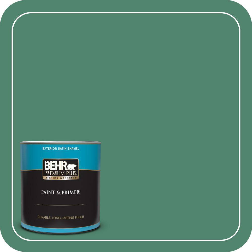BEHR PREMIUM PLUS 1 qt. #480D-6 Billiard Room Satin Enamel Exterior ...