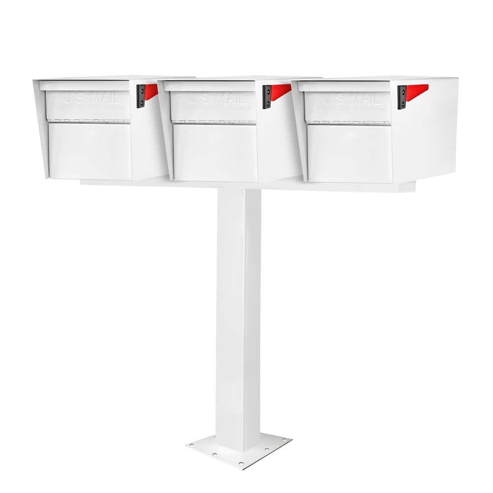 Mail Boss Mail Manager Street Safe X3 Rear Locking Mailbox Combo Kit ...