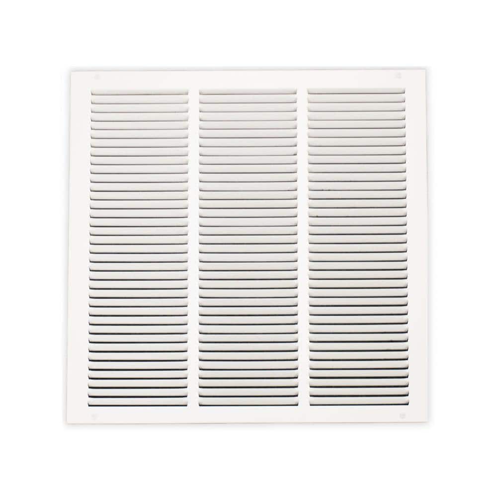 Everbilt 18 in. x 18 in. Steel Return Air Grille in White 71-11818WH ...