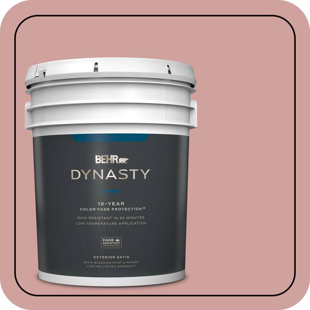 BEHR DYNASTY 5 gal. #S150-3 Rose Pottery Satin Enamel Exterior Stain ...