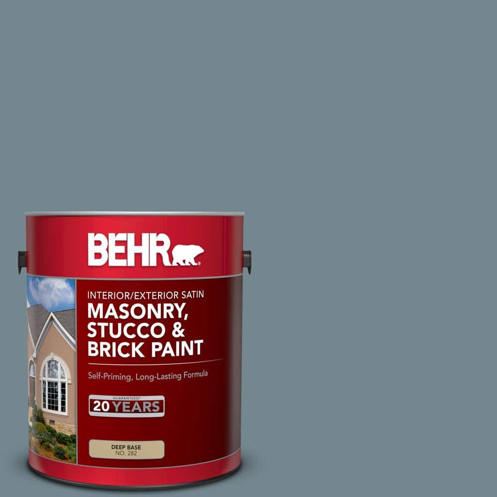 BEHR 1 gal. #N470-5 Norwegian Blue Satin Interior/Exterior Masonry ...