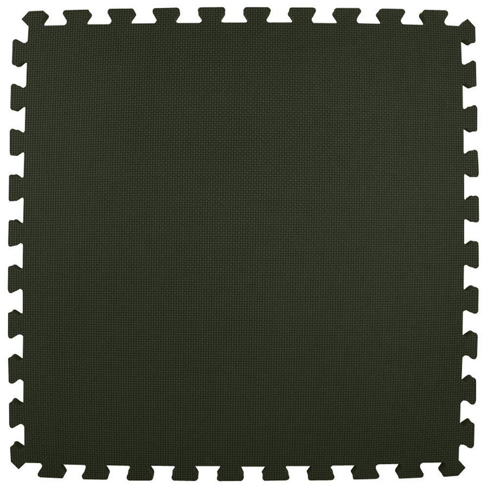 Greatmats Premium Black 24 in. W x 24 in. L Foam Kids and Gym ...