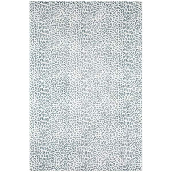 HomeRoots 8 X 10 Gray Animal Print Runner Rug 2000491659 - The Home Depot