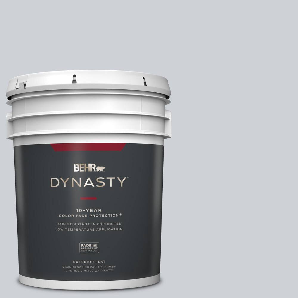 BEHR DYNASTY 5 gal. #MQ3-61 Moonlit Snow Flat Exterior Stain-Blocking ...