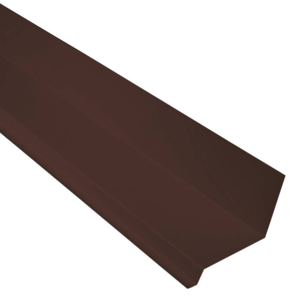 Metal Sales 10 ft. 6 in. Chestnut Brown Steel Universal Endwall Trim ...