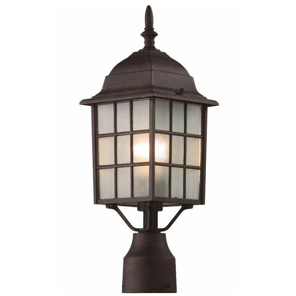 Bel Air Lighting San Gabriel 1-Light Rust Outdoor Lamp Post Light ...