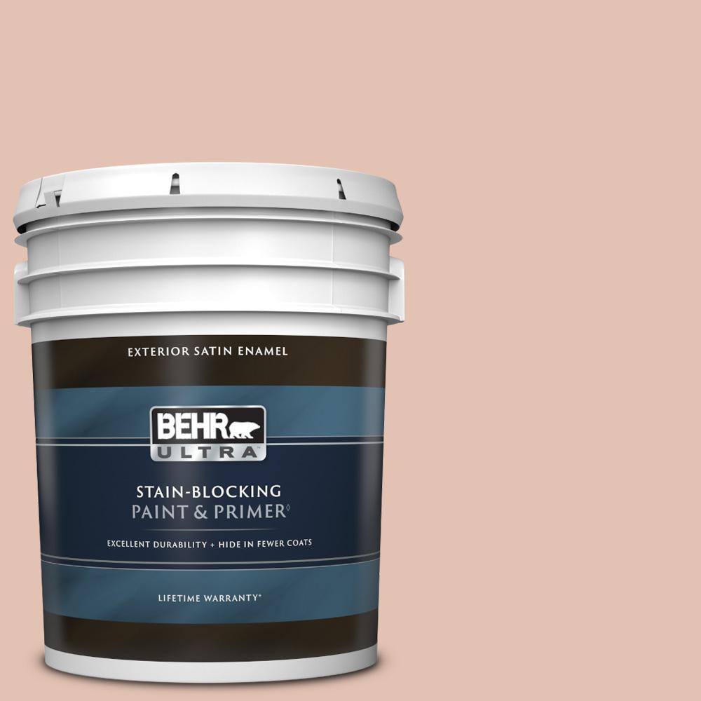 BEHR ULTRA 5 gal. #S180-2 Sunwashed Brick Satin Enamel Exterior Paint ...