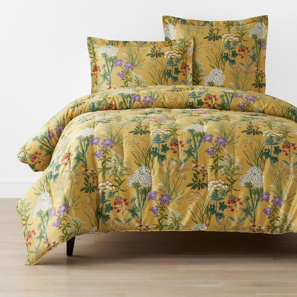 The Company Store Company Cotton Timeless Garden Goldenrod Queen Sateen ...