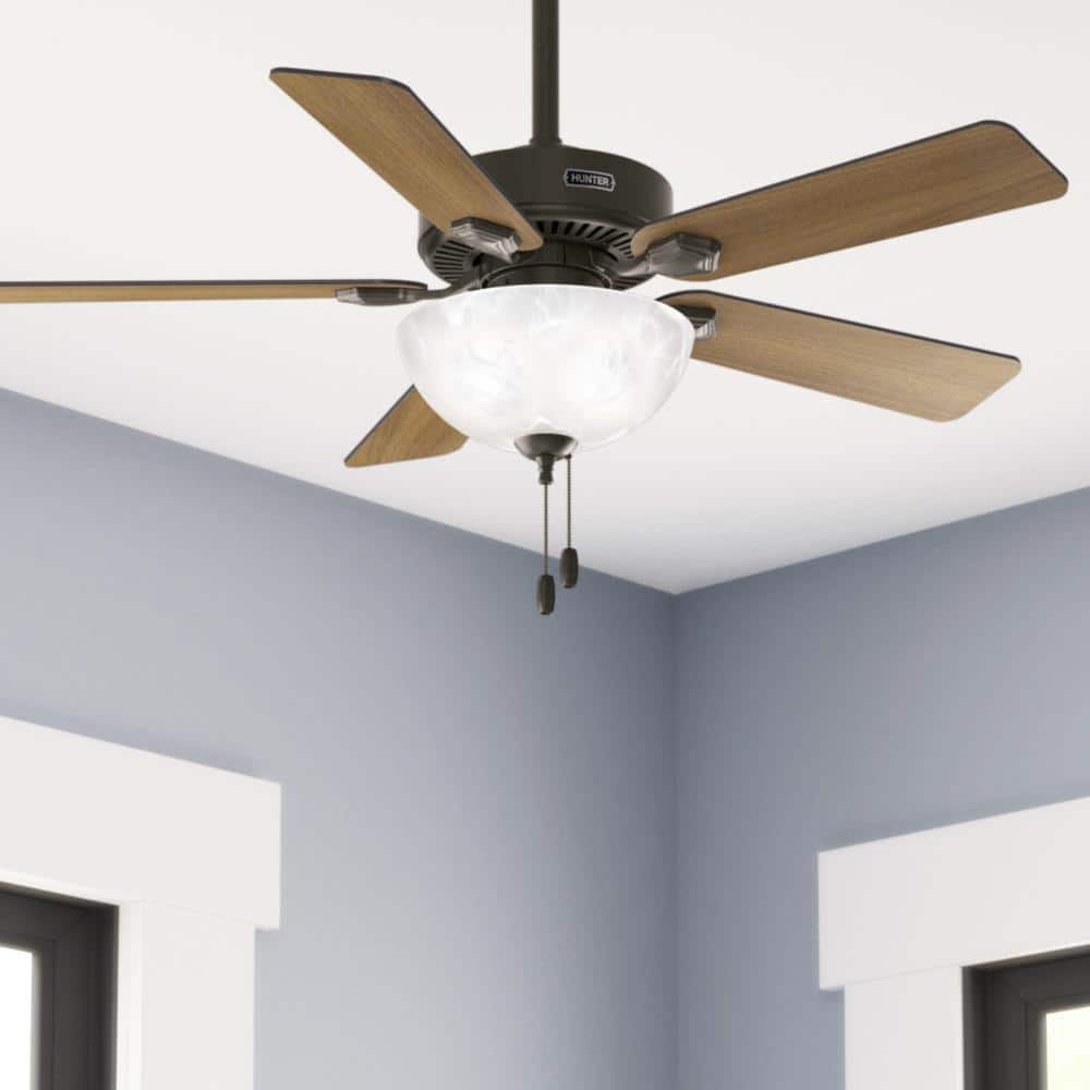 Hunter Swanson 44 in. ENERGY STAR New Bronze Indoor Ceiling Fan with ...