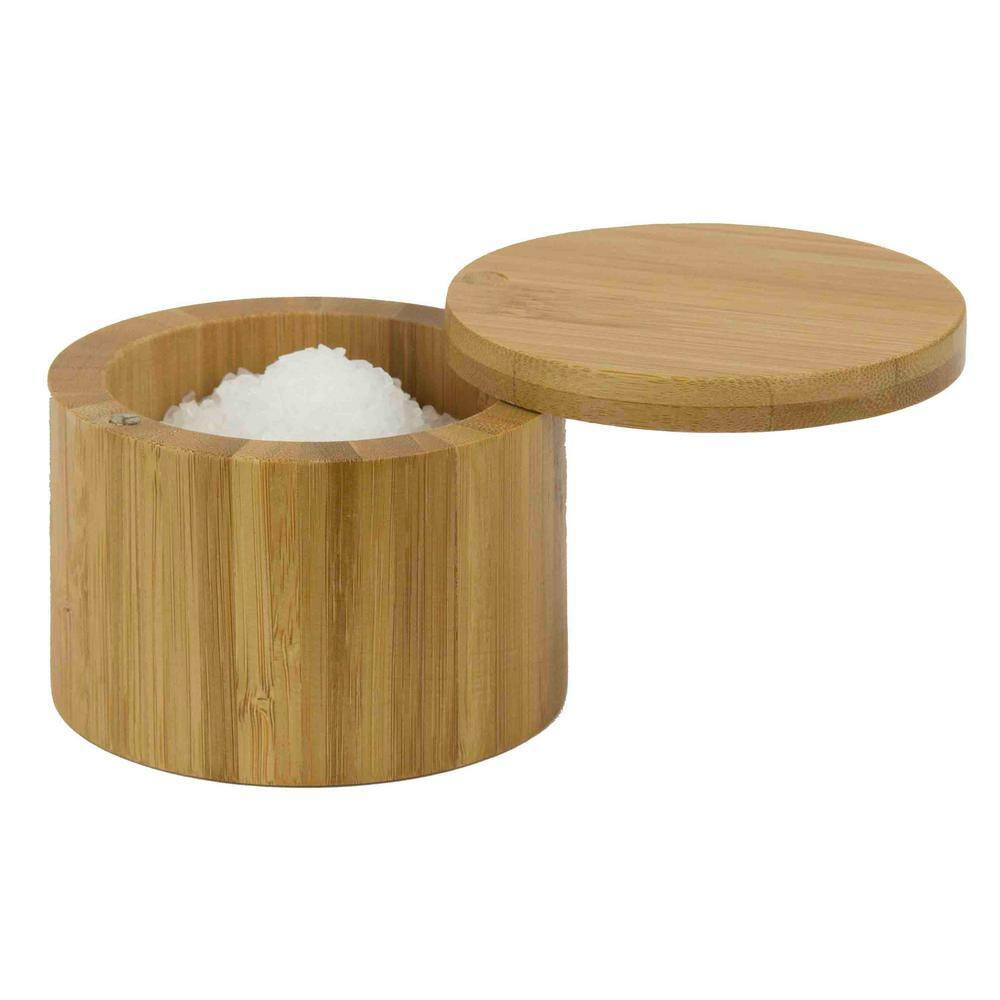 Home Basics Bamboo Salt Box KT44758 - The Home Depot