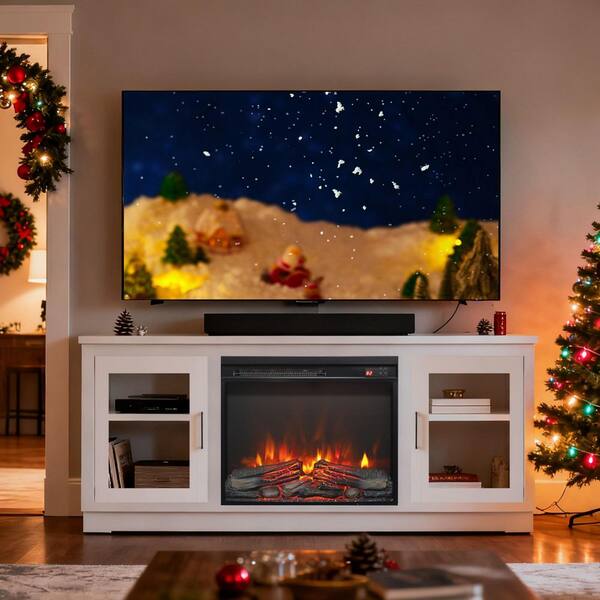 ToolCat 23 in. Electric Fireplace Insert w/ Remote, Adjustable Flame ...