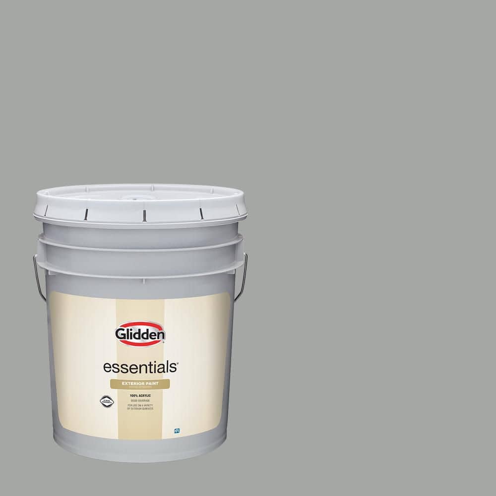 Glidden Essentials 5 gal. PPG1010-4 Stepping Stone Satin Exterior Paint ...