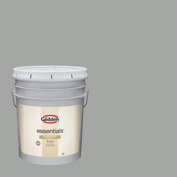 Glidden Essentials 5 gal. PPG1010-4 Stepping Stone Satin Exterior Paint ...