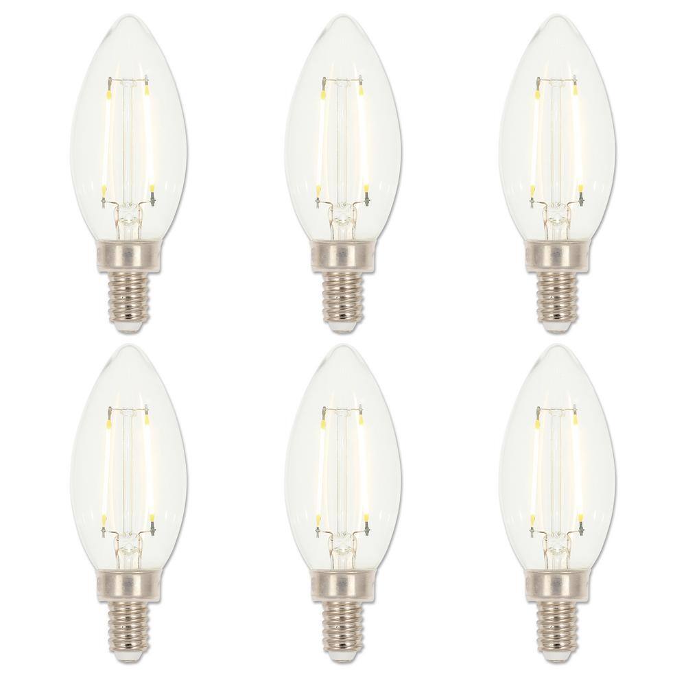Westinghouse 25-Watt Equivalent B11 Dimmable Clear E12 Edison Filament ... Westinghouse 25-Watt Equivalent B11 Dimmable Clear E12 Edison Filament ...